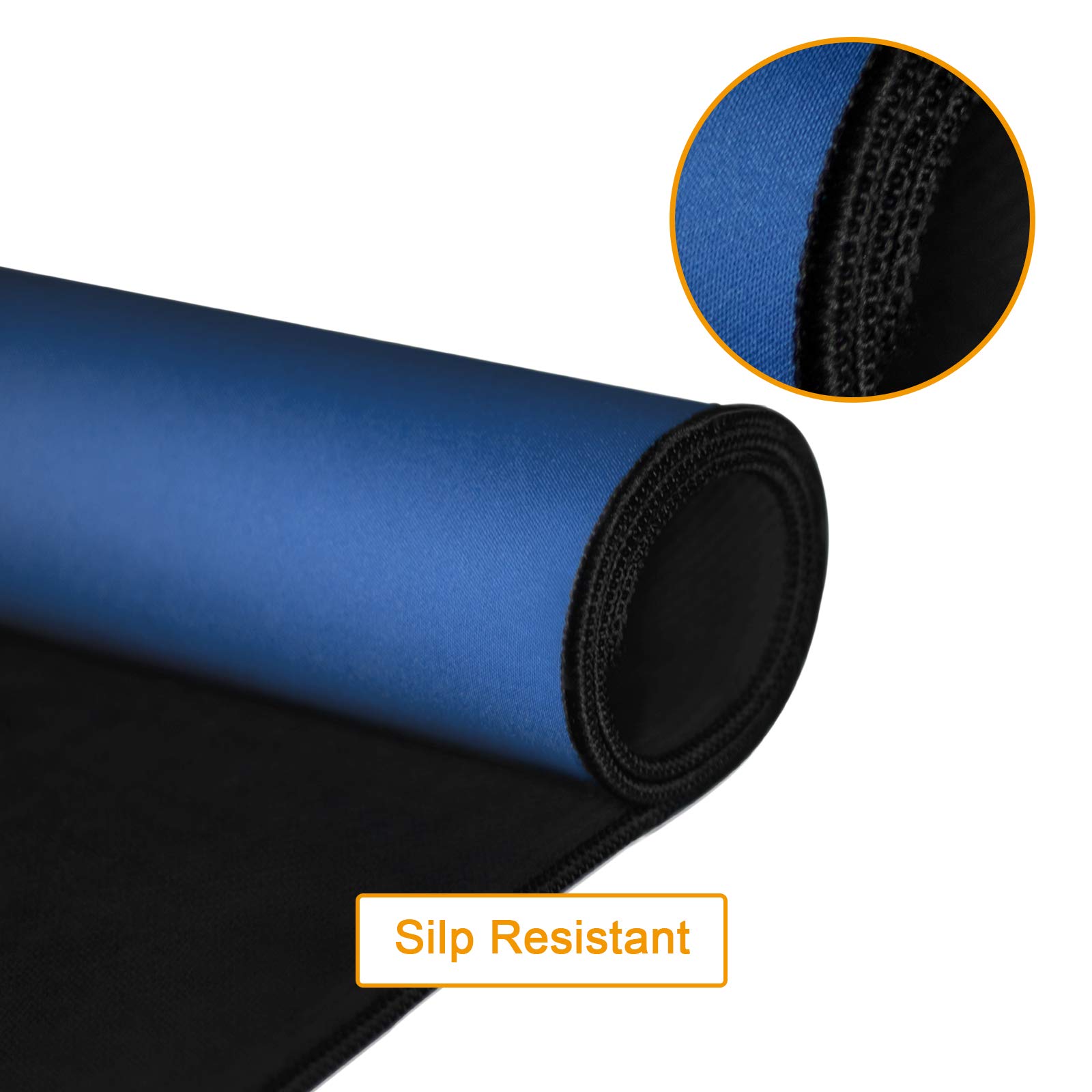 plusvivo Mahjong Mat Anti Slip and Noise Reduction Table Cover for Mahjon Paigow Poker Dominos 32.6" x 32.6"(83cm x 83cm) Blue
