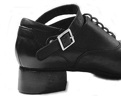 The Classic Range of Super Soft Leather Hard Shoes for Irish Dance Jig - Size UK 4.5 Black