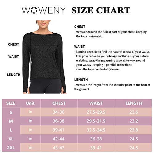 Soneven Long Sleeve Workout Tops for WomenLoose Fit Boat Neck Athletic Shirt with Thumbhole Quick Dry Active Tops Black