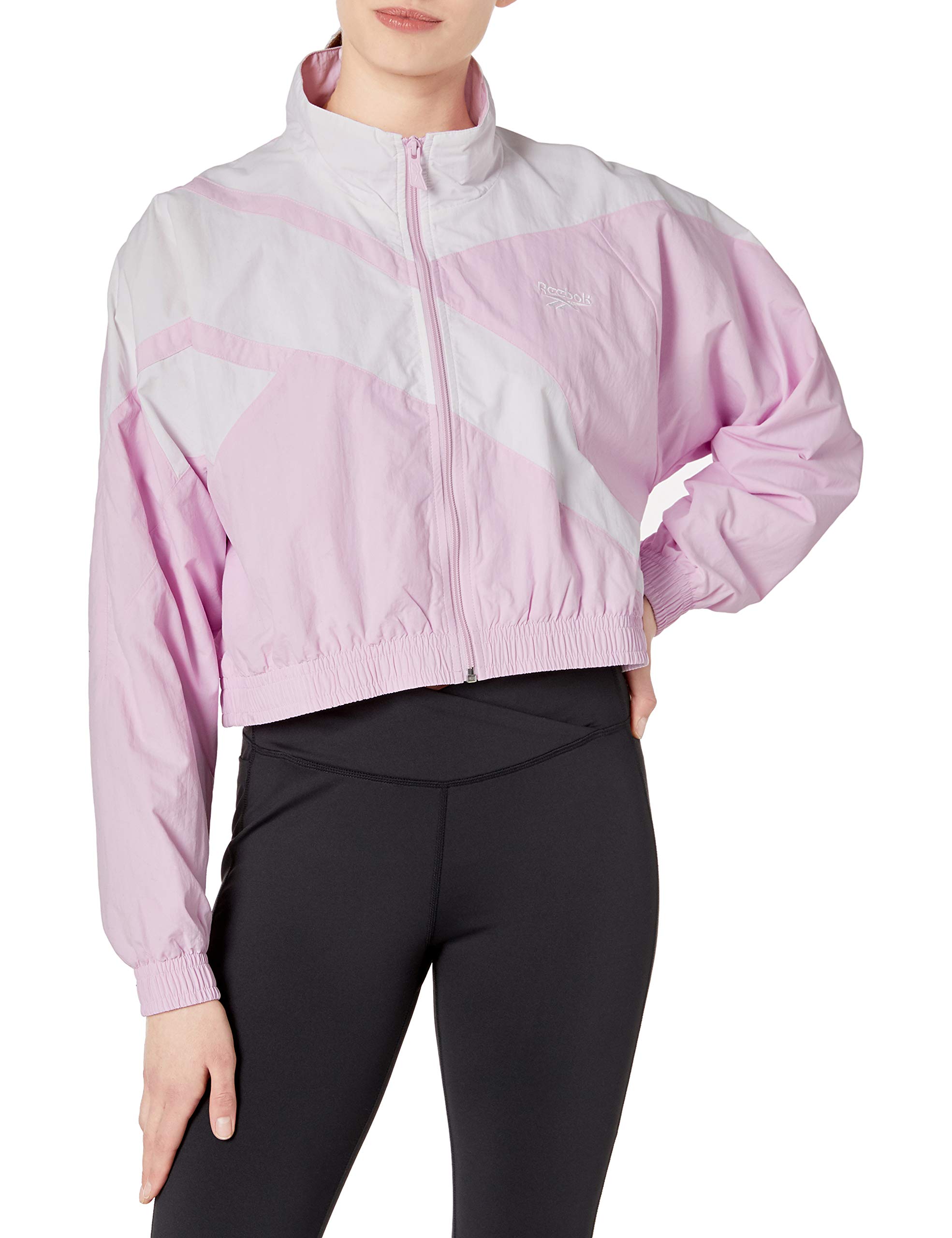 Reebok Classic Cropped Tracktop, Pixel Pink/White/White, 1X16W
