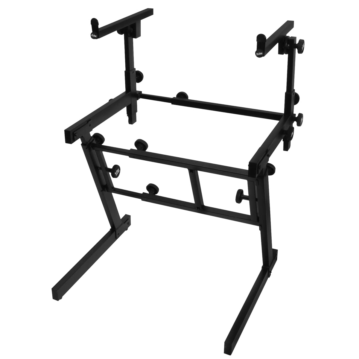 On-Stage KS7365EJ Pro Heavy-Duty Folding-Z Keyboard Stand with 2nd Tier,Black