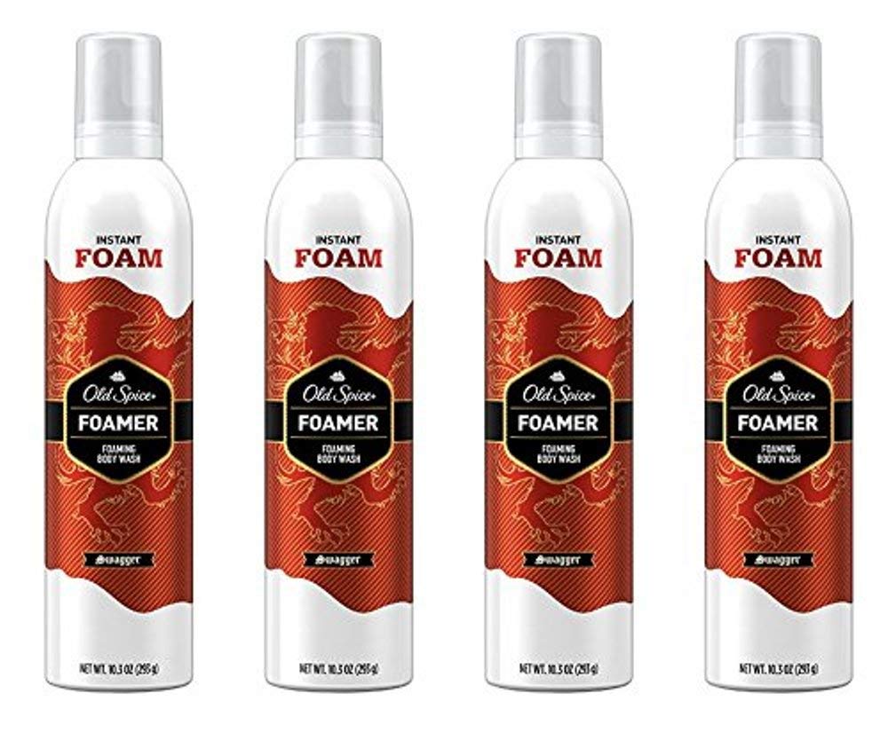 Old Spice Red Zone Swagger Scent Foamer Body Wash for Men, 10.3 Fluid Ounce (Pack of 4)