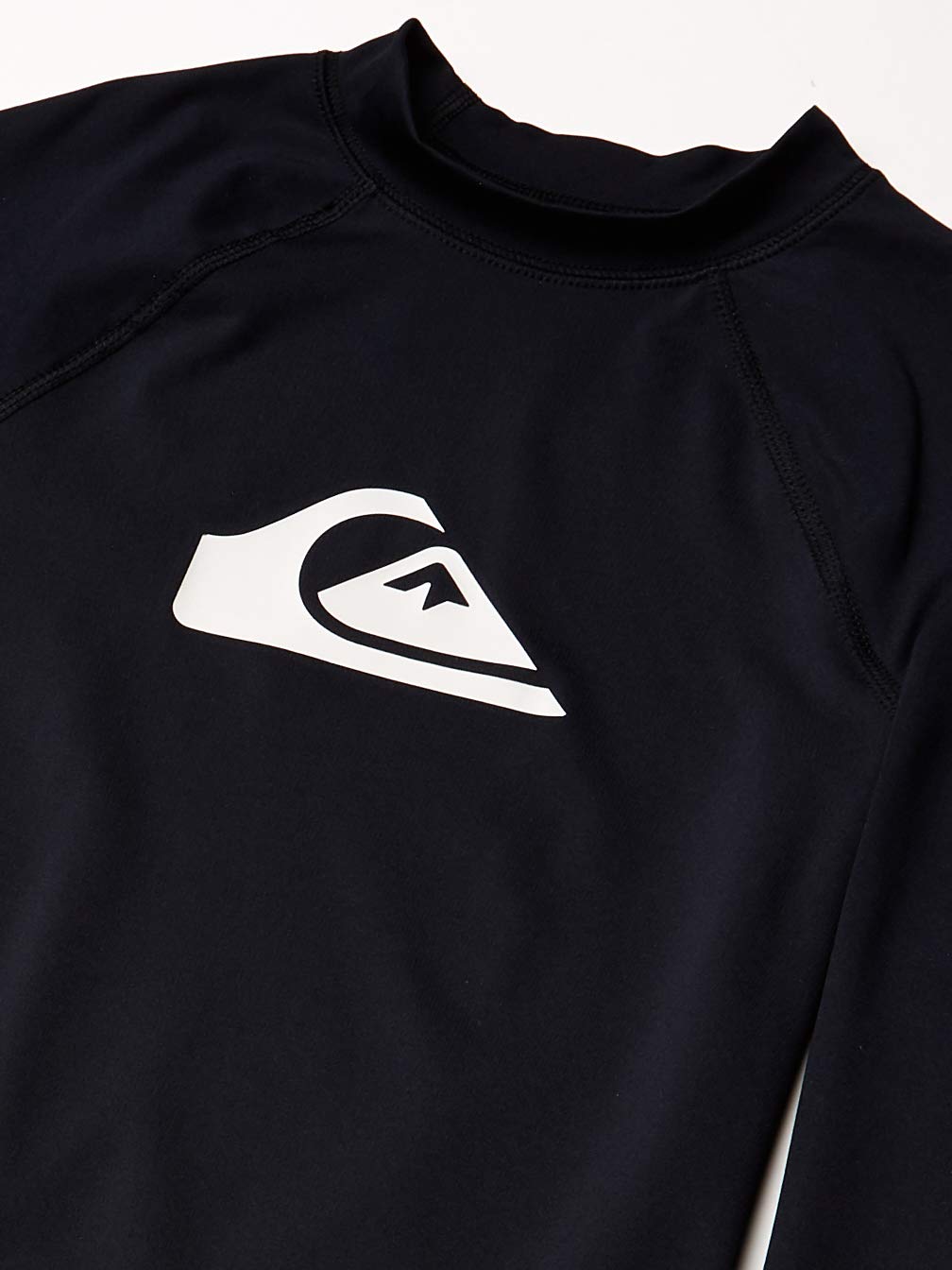 Quiksilver boys All Time Long Sleeve Youth Rashguard Surf Rash Guard Shirt, Black, Small US