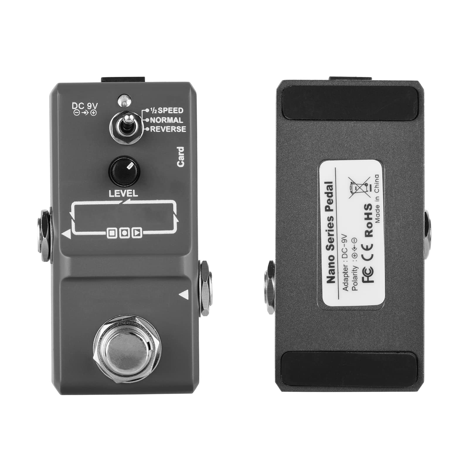 summina Mini Guitar Effect Pedal 10 Minutes Recording Time 3 Working Modes True Bypass Full Metal Shell with 1GB Memory Card (dark grey), Yellow,Grey,Silver