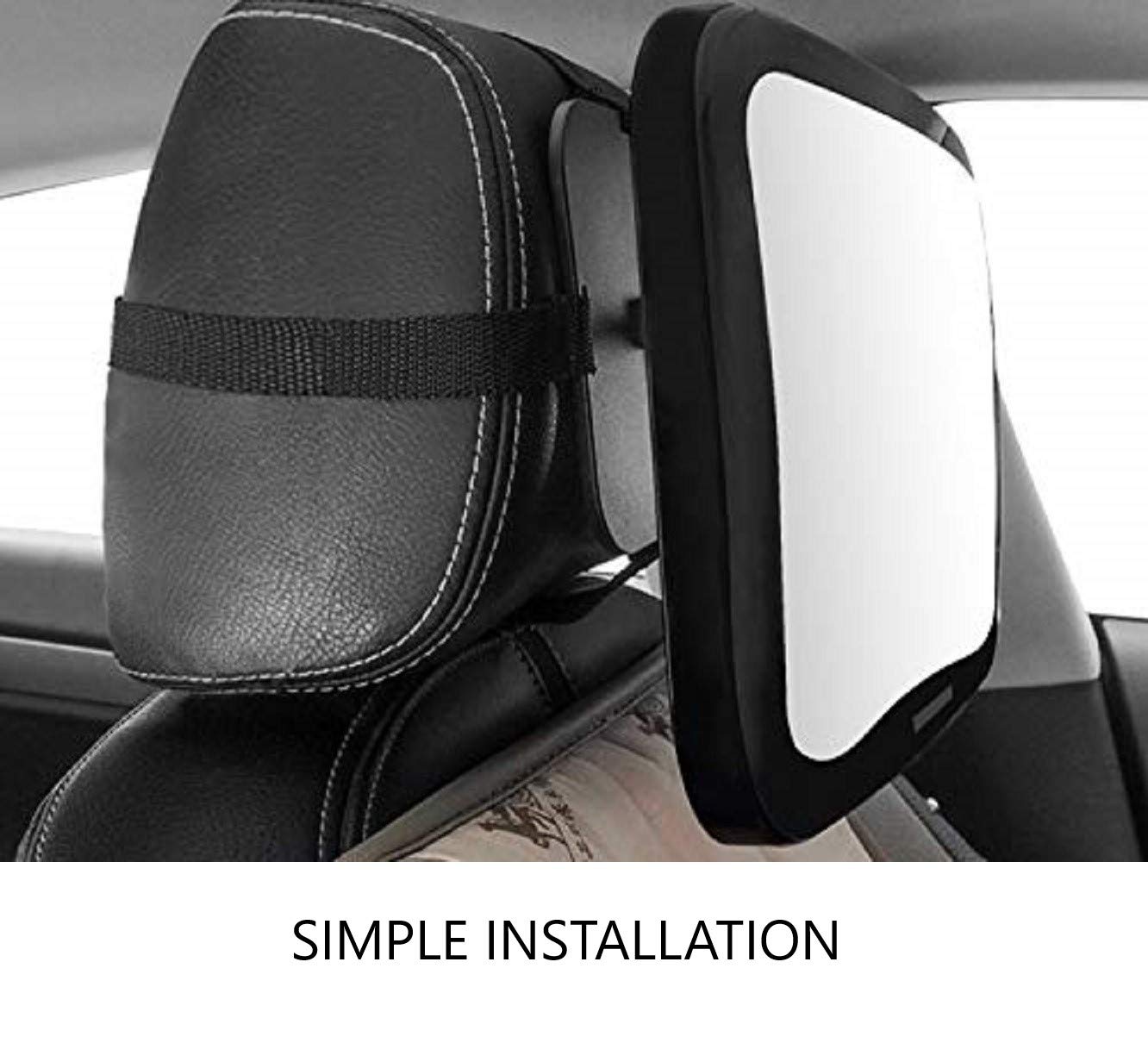 RRAS Rear Facing Infant Car Mirror | Easy to Install | Wide Crystal Clear View | Shatterproof