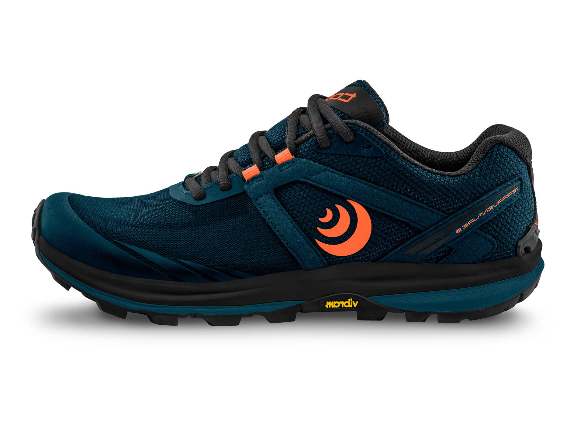 Topo Athletic Men's Terraventure 3 Comfortable Cushioned Durable 3MM Drop Trail Running Shoes, Athletic Shoes for Trail Running, Navy/Orange, Size 10