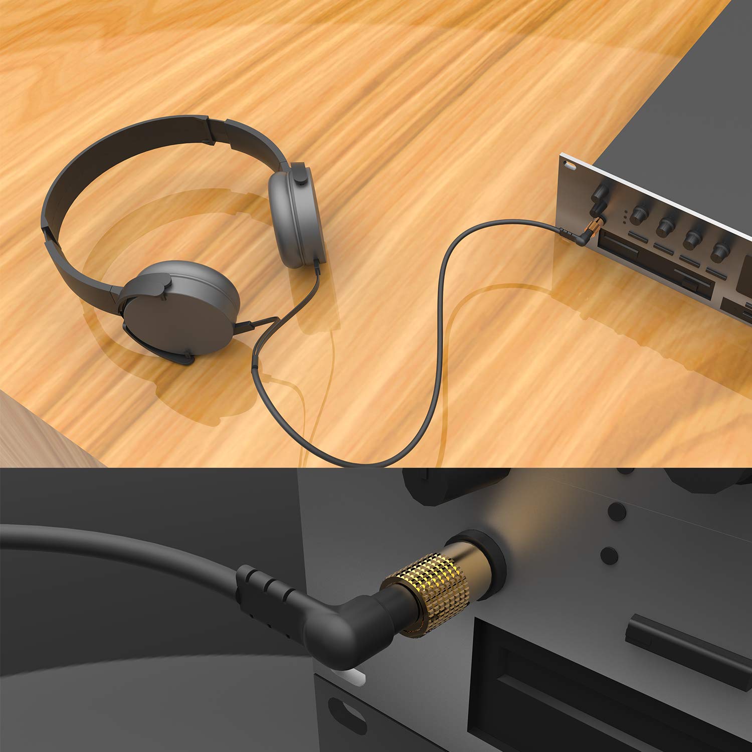 TRS635-1A | 6.35mm - 3.5mm Audio Interface Connector for Audio Mixer/Instruments