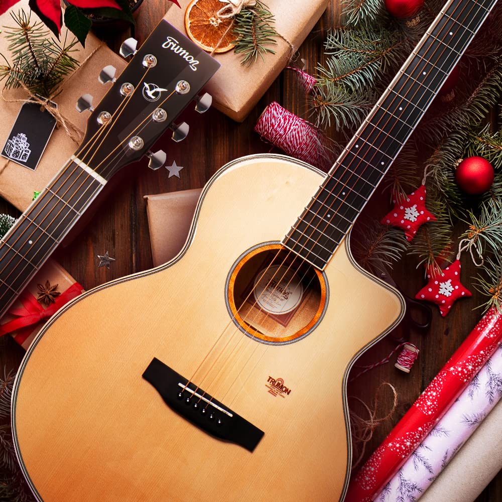 TRUMON Acoustic Dreadnought Guitar for Beginner Acoustic Guitar Guitarra Acustica Spruce Top 41" Full Size Starter Guitars Bundle with Gig Bag Accessories