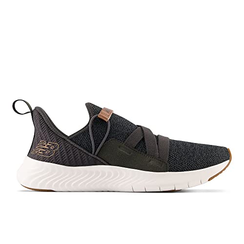 New Balance Women's DynaSoft Beaya V2 Slip-On Running Shoe, Blacktop/Gum 020/Black, 9