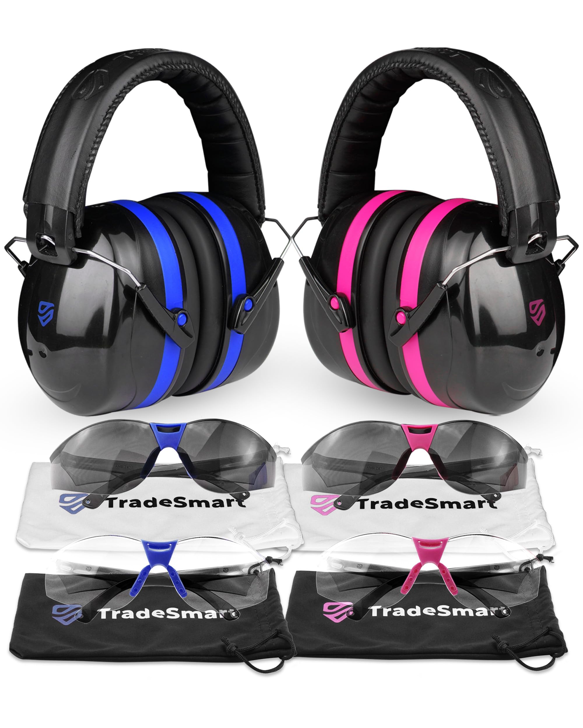 TRADESMART “His & Hers” Gift - Pink & Blue Shooting Ear and Eye Kits, U.S. Certified, for Women & Men