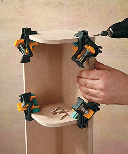 wolfcraft 3051404 3/8-inch to 1-inch (10 mm to 25 mm) Corner Clamp, 2-Pack