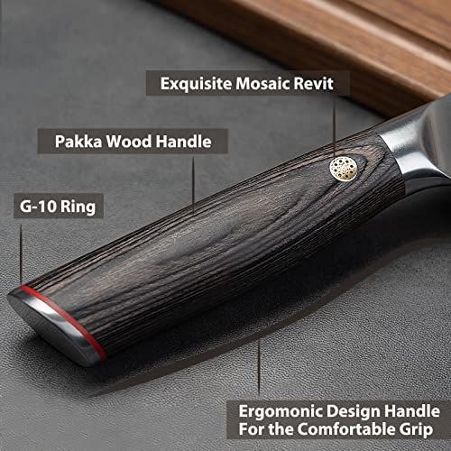 VENZELL Damascus Chef Knife 8 inch Kitchen Knife Premium Ergonomic Handle Cooking Knifewith Gift Box