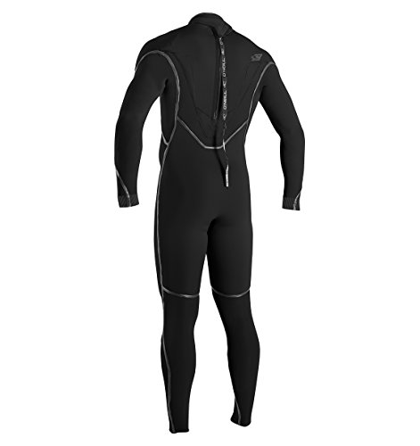 O'Neill Men's Psycho One 4/3mm Back Zip Full Wetsuit, Black/Black, Large