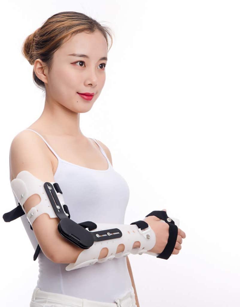 TSUSF Hinged ROM Elbow Palm Brace, For Arm Orthosis Injury Recovery Support After Surgery Adjustable Post OP Elbow Brace