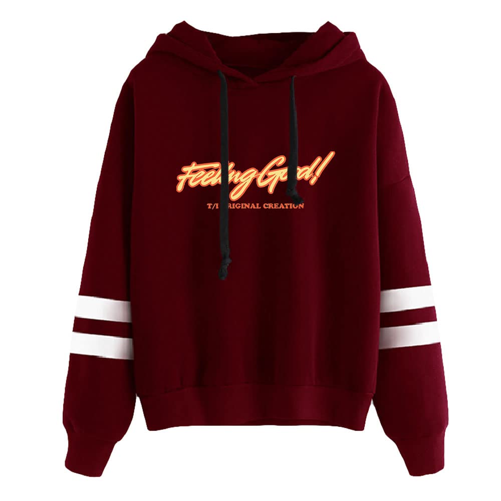 PAJOMLAG TommyInnit Feeling Good Embroidered Hoodie Men/Women Hip hop Hoodie Sweatshirt Autumn Male/Ladies (Red,X-Large)