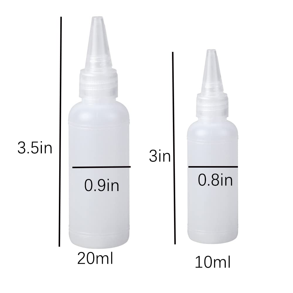 TOPYUEYILIYI 4 Pack Small Squeeze Bottle Empty Squirt Bottle Small Sauce Bottle with Twist Top Cap Plastic Bottle for Holding Condiment Oil Crafts