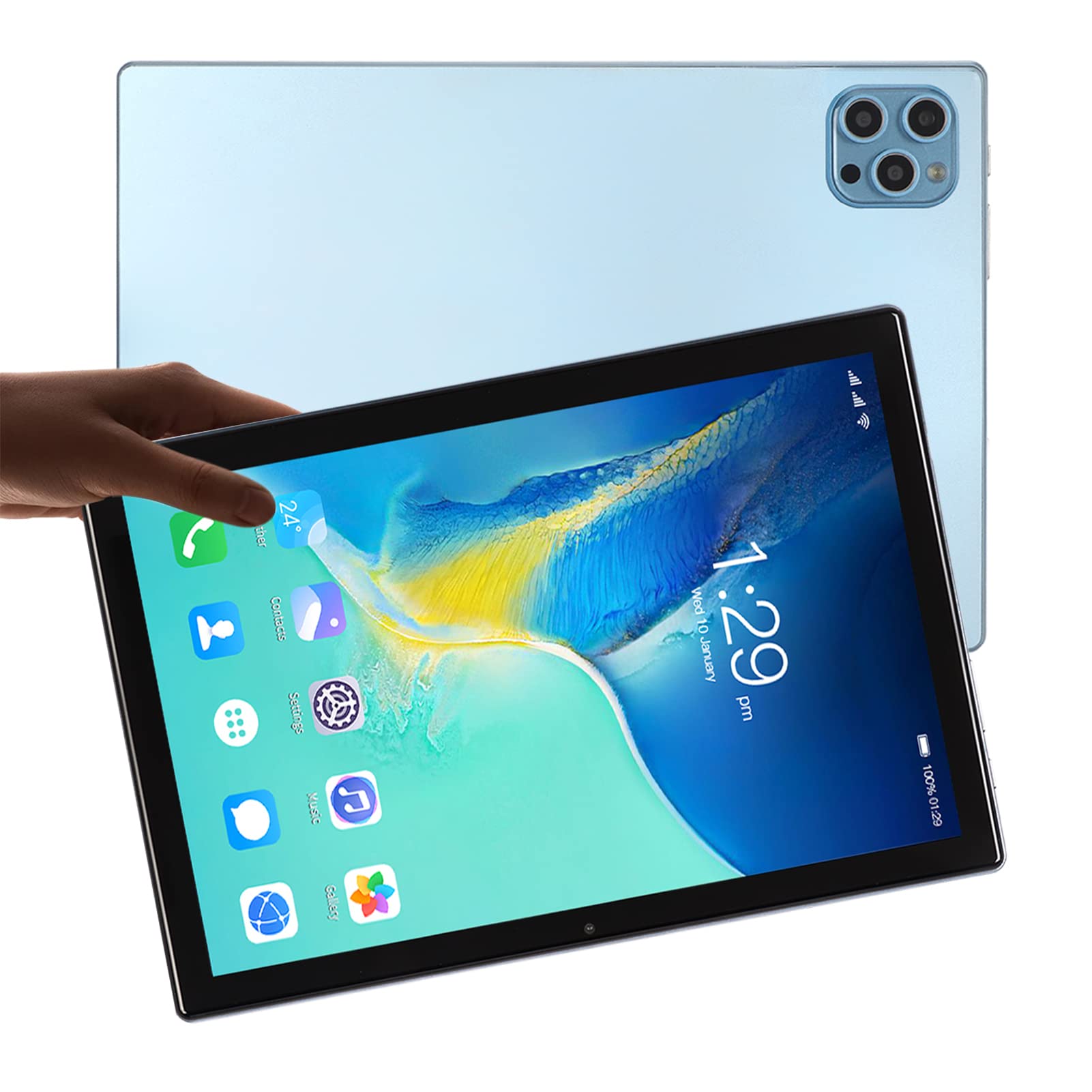 SHYEKYO 2 in 1 Phone Tablet, Octa Core CPU Dual SIM Dual Standby 8GB RAM 256GB ROM 10.1 Inch FHD Tablet for Entertainment (US Plug)