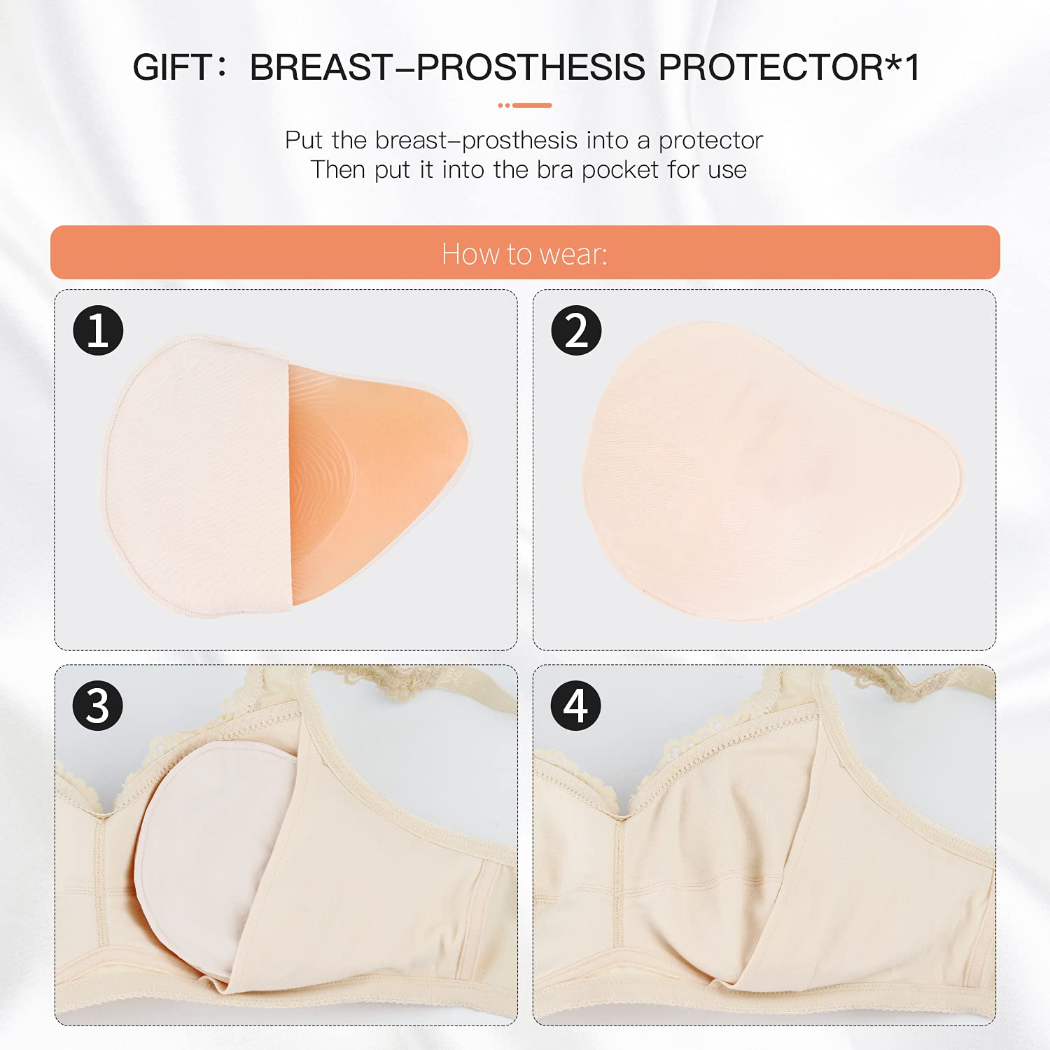 ONEFENG Artificial Symmetrical Breast Form Post Mastectomy Breast Prosthesis Right Spiral Shape Breasts Only One Piece