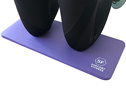 Sargoby Fitness Yoga Knee Pad 0.6 inch Thick Pilates Yoga Knee Pads Cushion to Provide support to knee cushion pilates Elbows Forearms & Wrists Workout Knee Pads