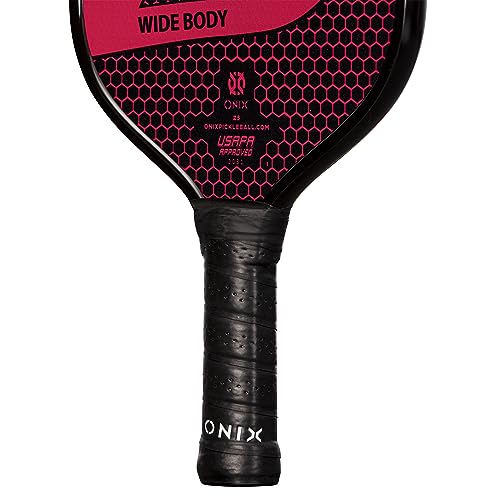 ONIX Graphite Z5 Pickleball Paddle (Graphite Carbon Fiber Face with Rough Texture Surface, Cushion Comfort Grip and Nomex Honeycomb Core for Touch, Control, and Power), Pink