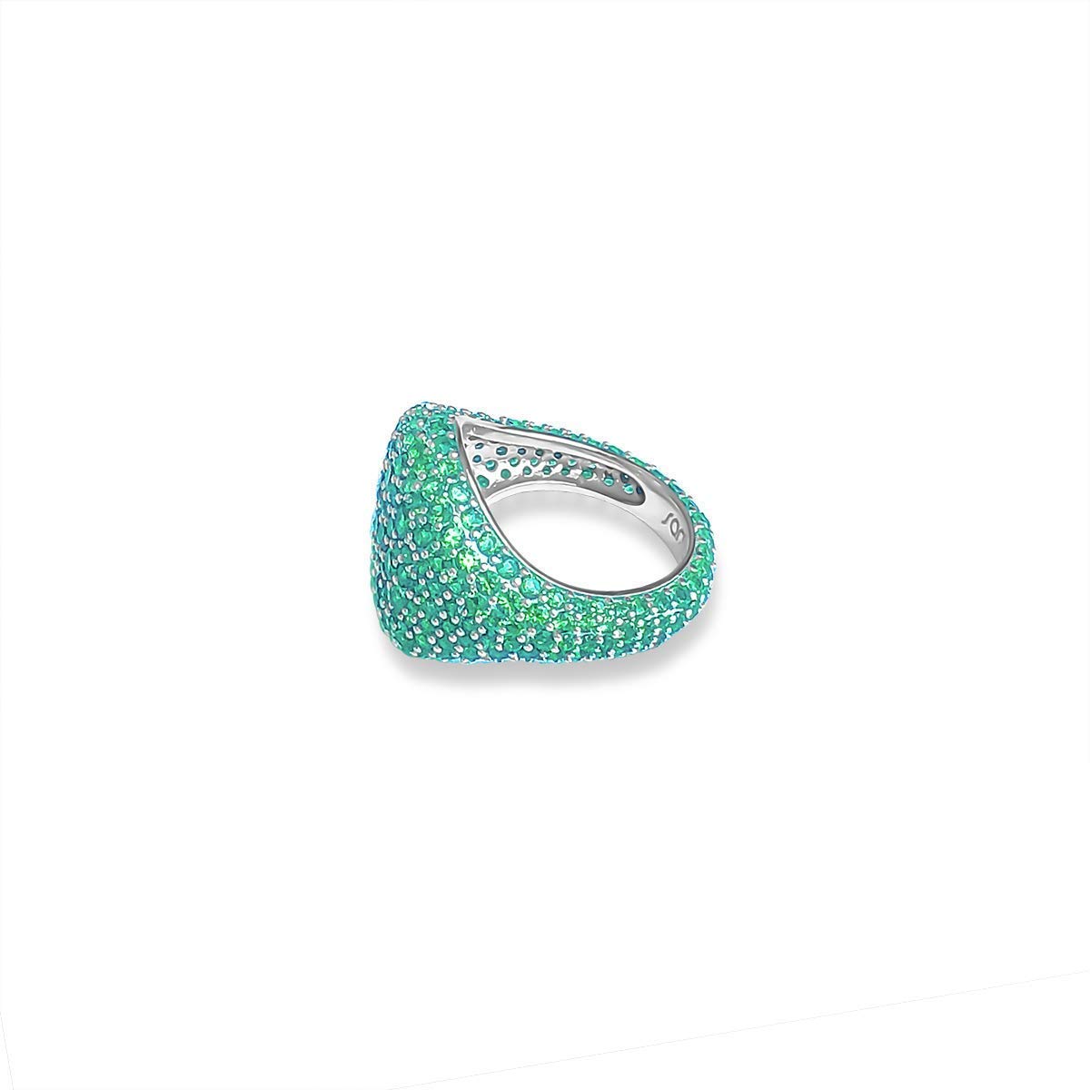 Saridjo Pave Pinky Ring (Green)