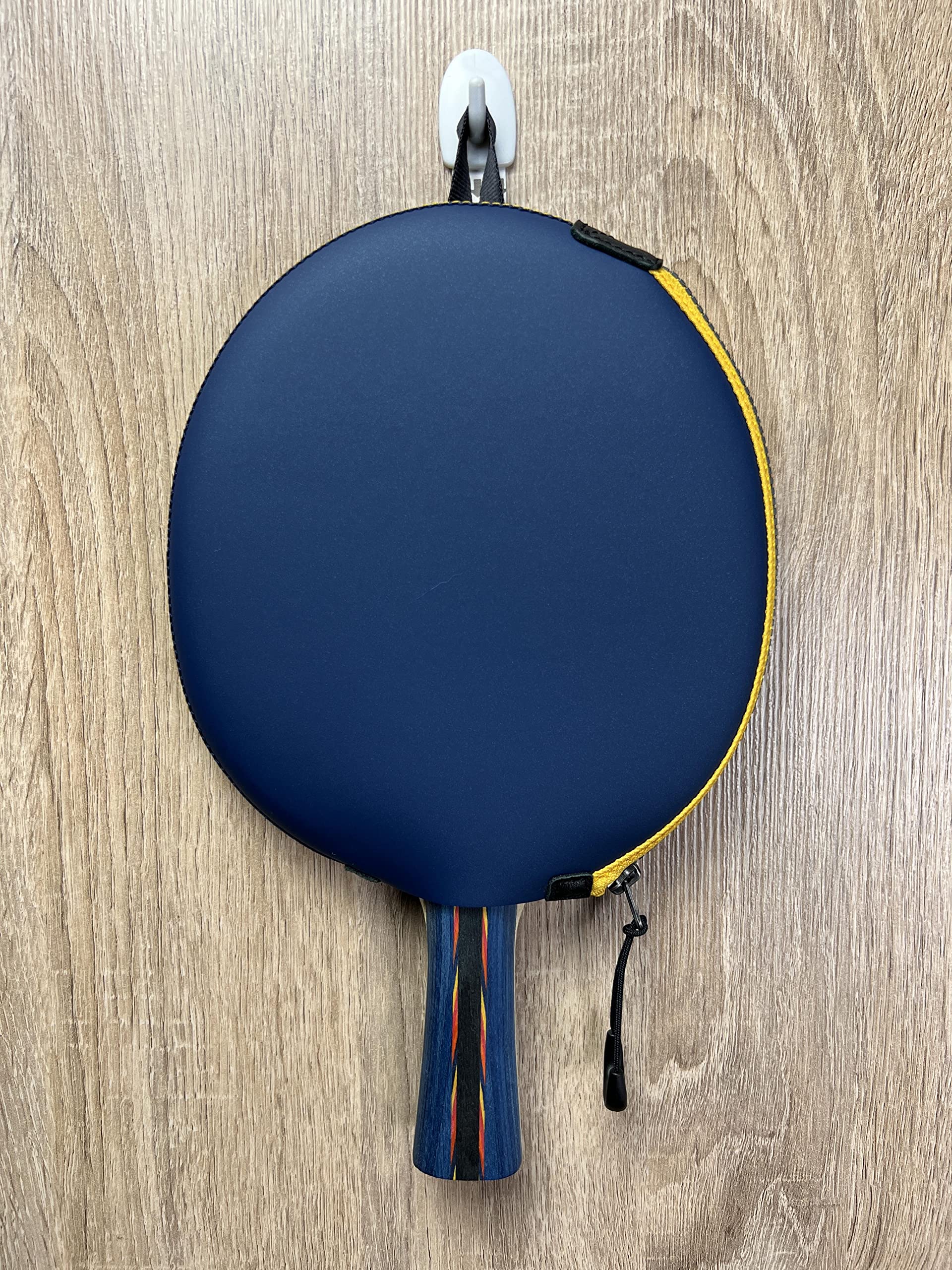 OneJoy Table Tennis Racket Cover, Ping Pong Paddle Cover, Table Tennis Bag Cover Sleeve for Single Ping Pong Racket Case with Zipper [ Navy] 7.3 inch x 6.3 inch (18.5cm x 16cm)