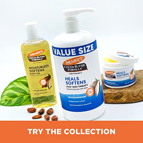 Palmer's Cocoa Butter Formula Daily Skin Therapy Body Lotion, Pump Bottle, 33.8 Ounces (Pack of 2)