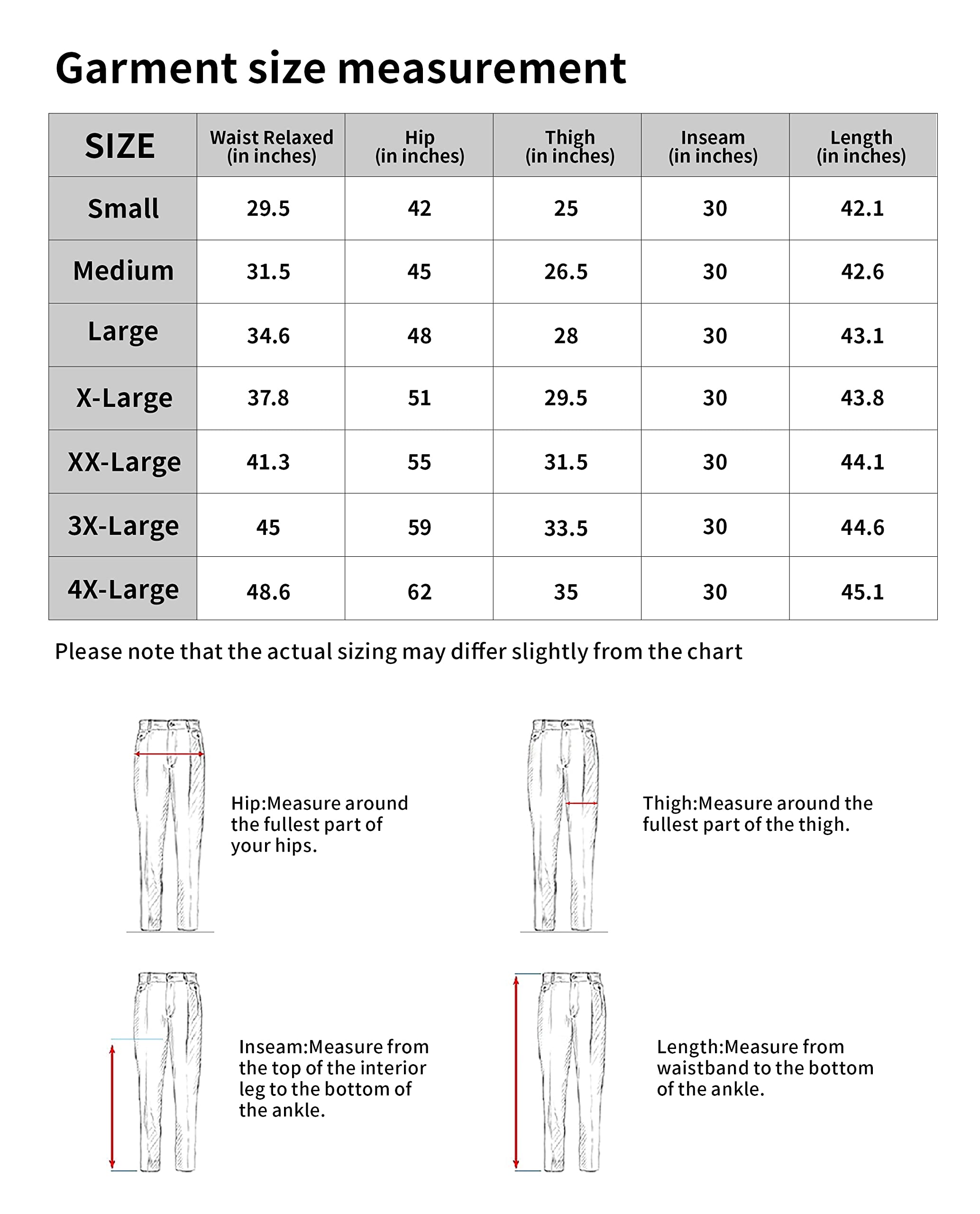 TRAILSIDE SUPPLY CO.Men's Workout Athletic Pants Elastic Waist Jogging Running Pants for Men with Zipper Pockets,Black, L