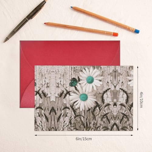 MQGMZ Mqgmzdaisy Flowers Print Thank You Cards With Envelopes Classic Blank Thank Pearl Paper Greeting