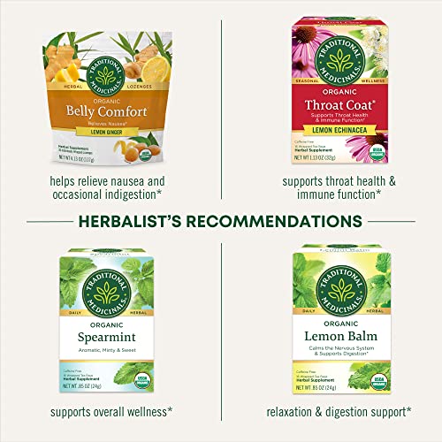 Traditional Medicinals Tea, Organic Lemon Ginger, Promotes Healthy Digestion, 16 Tea Bags