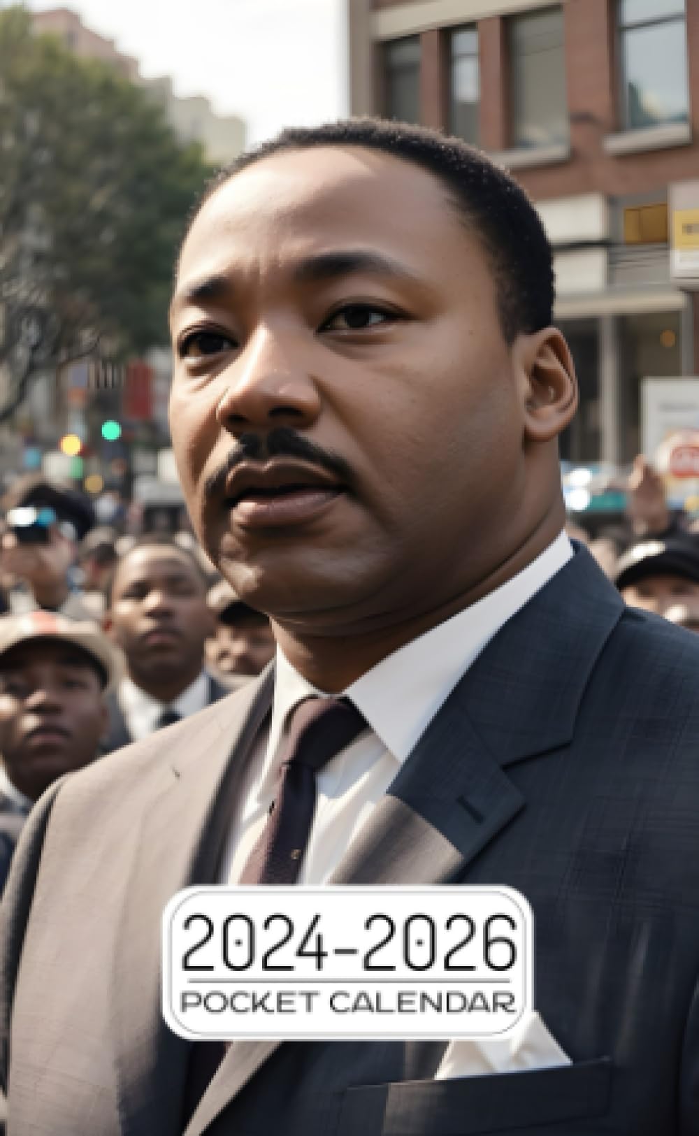 Pocket Calendar 2024-2026: Two-Year Monthly Planner for Purse , 36 Months from January 2024 to December 2026 | Martin Luther King Jr. | City look at the future