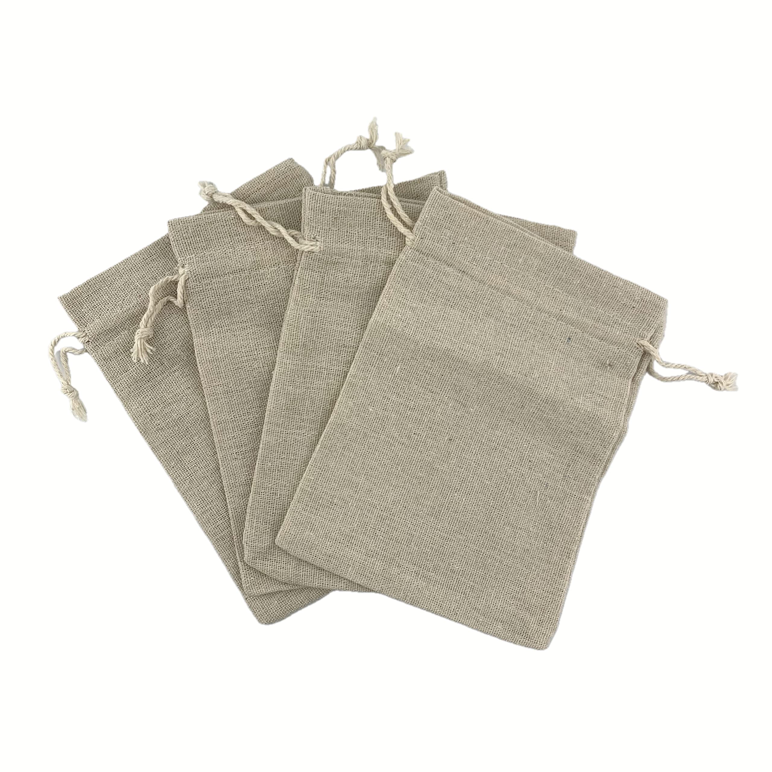 Palmhomee Pack of 24 Cotton Bag with Drawstring Reusable Muslin Bag Natural Cotton Pouches Canvas Bag Fabric Sachet Bag Linen Bag for Wedding and Party Home Storage (5x7 Inch)
