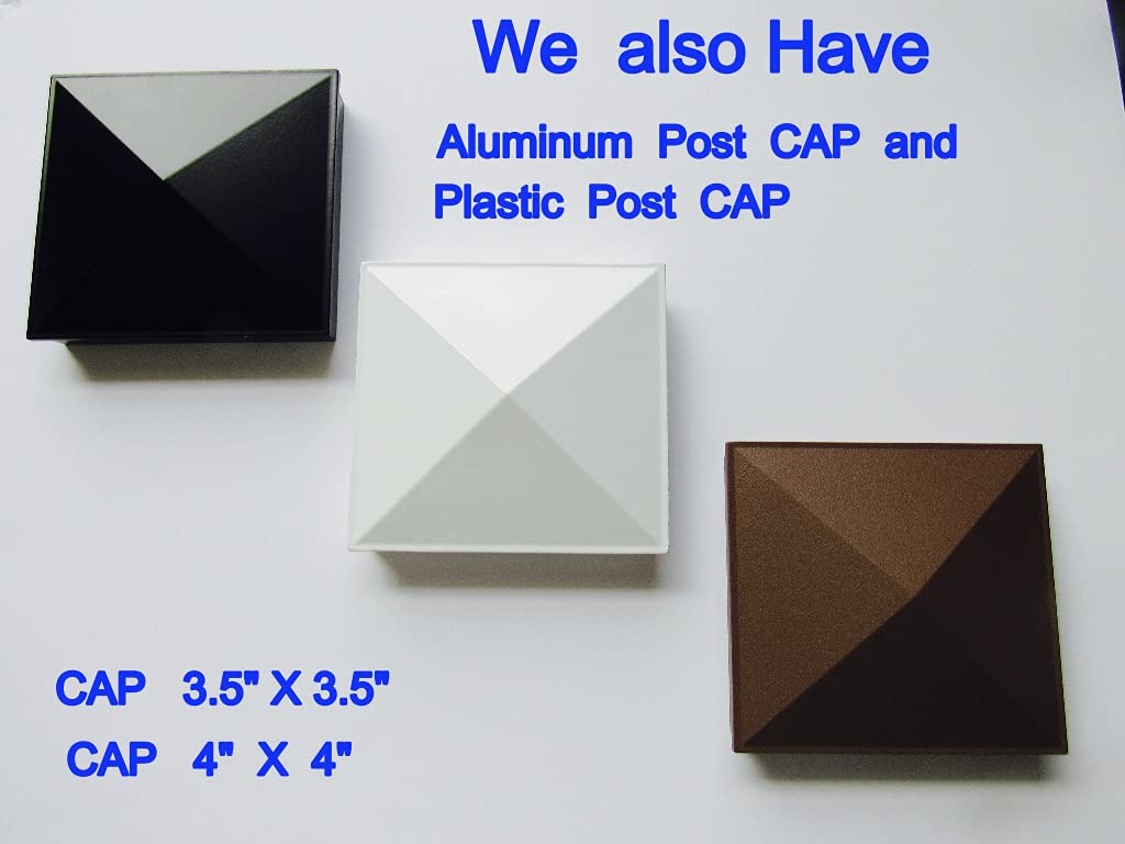 Plastic Post Cap, designed for 4 x 4 in. Elegant White color, 8 pcs. for The Wood 4"x4" Post You Must use The 3.5"x3.5" Cap.Extreme Weather Resistant, Made in USA. ONLY Delivery from USA.