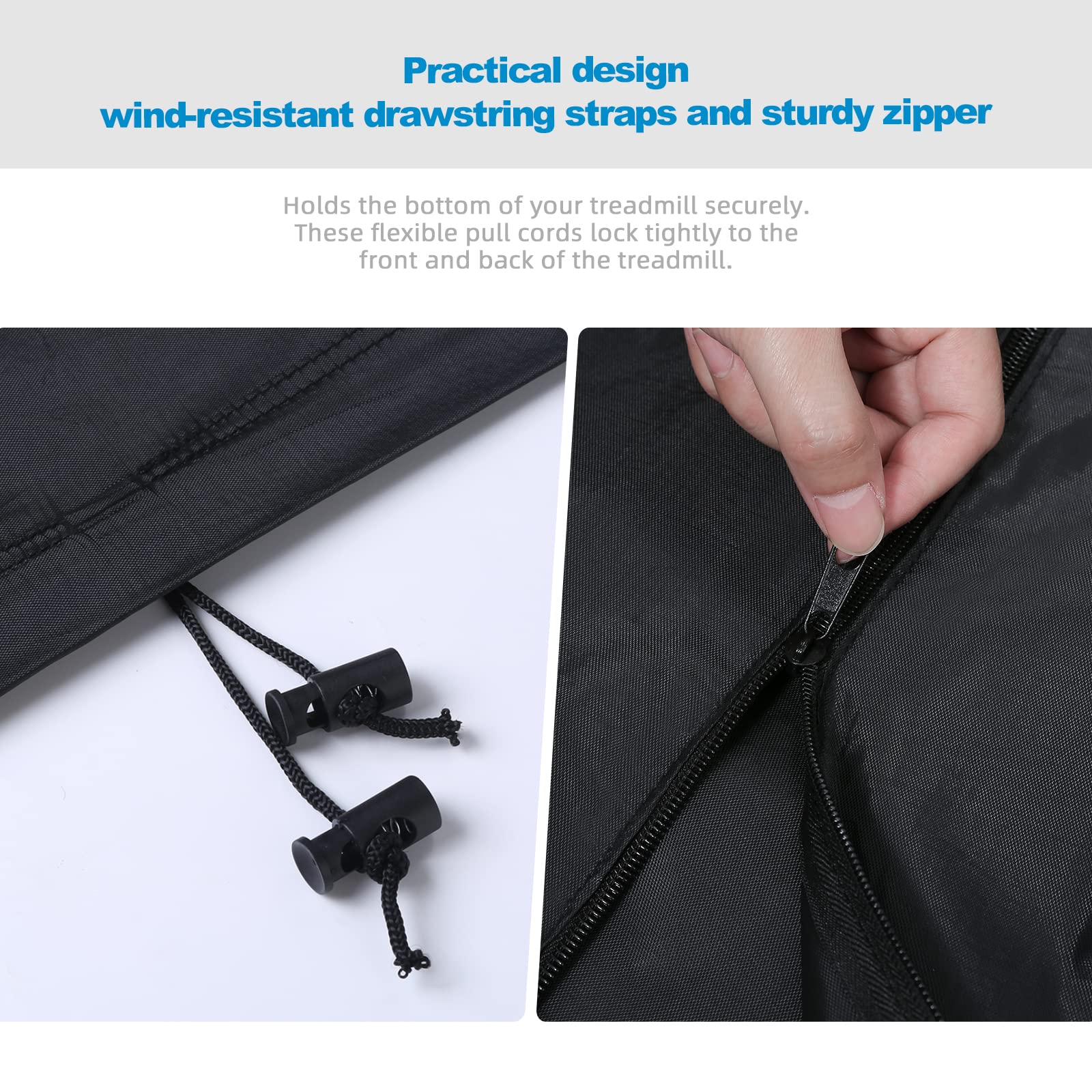 Treadmill Cover - Waterproof Outdoor Non-Folding Treadmill Covers Upgraded Dustproof Protective Cover for Indoor Gym Running Machine