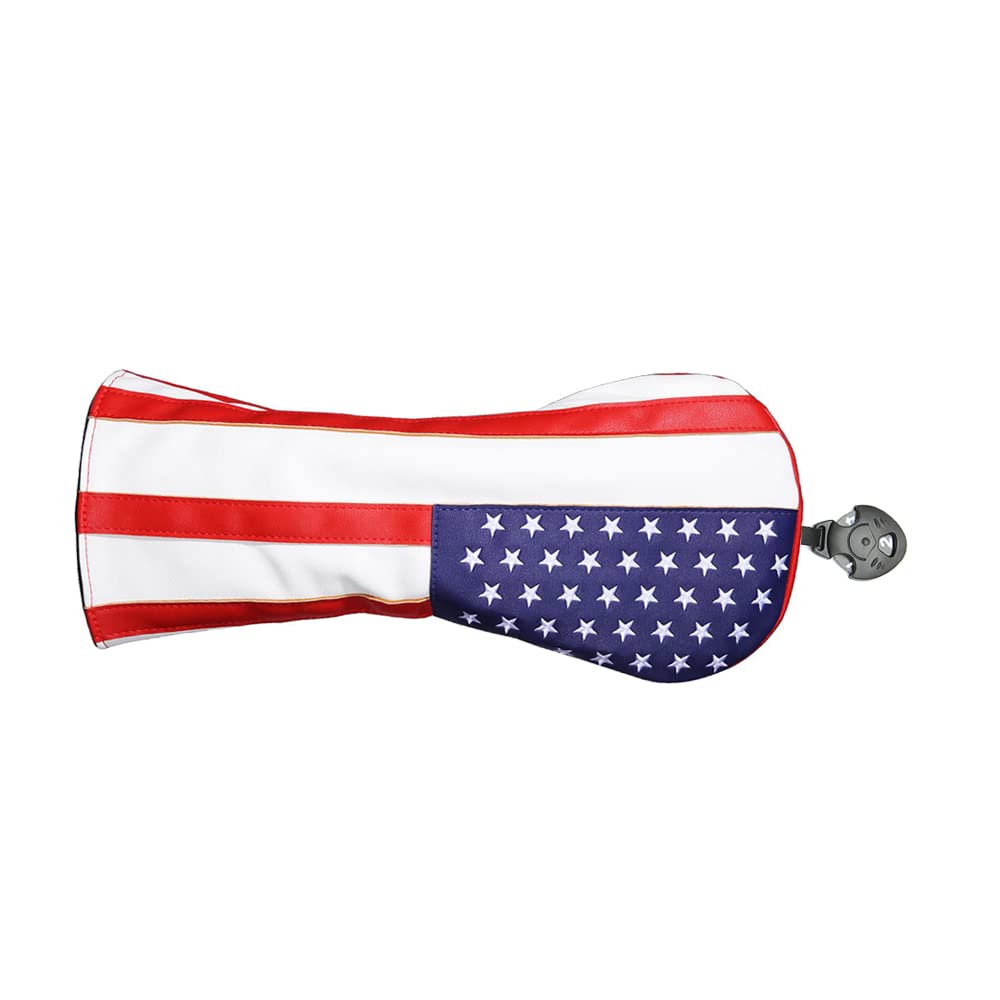 USA Golf Head Covers for Driver & Fairway Woods - Premium Leather Headcovers, Designed to Fit All Woods and Drivers (Fairway Cover)