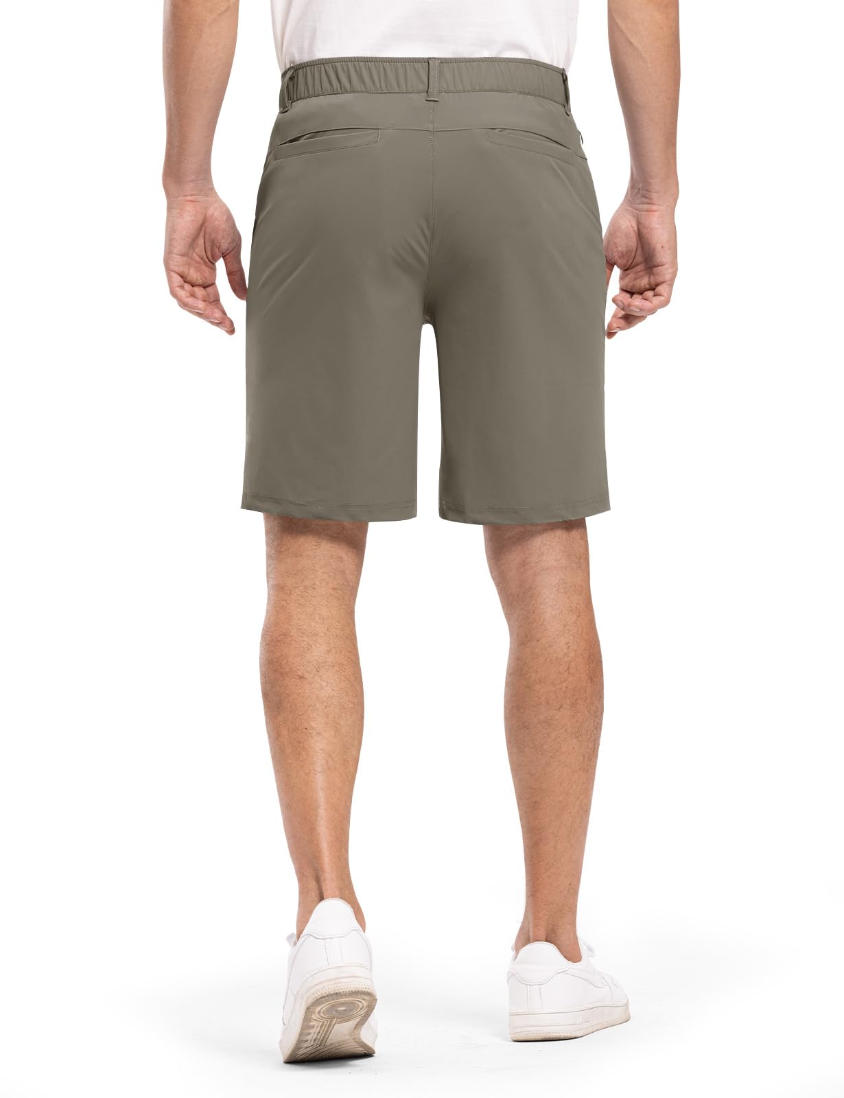 TBMPOY Men's Stretch Golf Work Shorts Cargo Hiking Lightweight Quick Dry Short for Travel Camping 5 Pockets Khaki 38