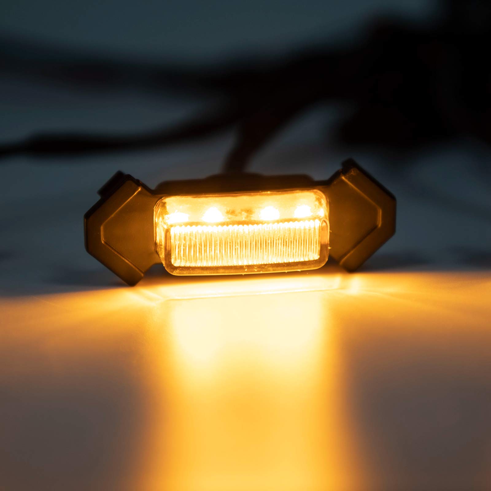 Seven Sparta 4 PCS Grill Led Lights with Fuse Adaptor Compatible with 2016-2023 Toyota Tacoma TRD PRO OEM Front Grille, Not Compatible with Tacoma Off Road & Sport (Amber Light with Black Shell)