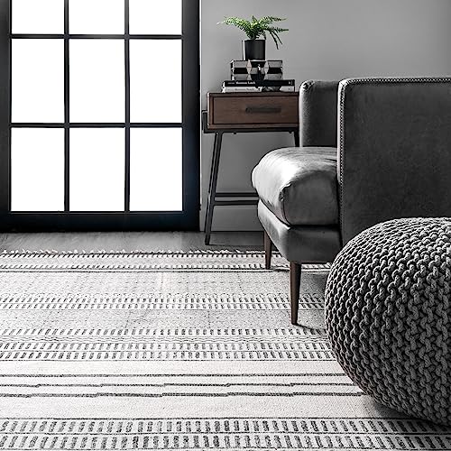 nuLOOM Hand Made Raina Area Rug, 9x12, Grey