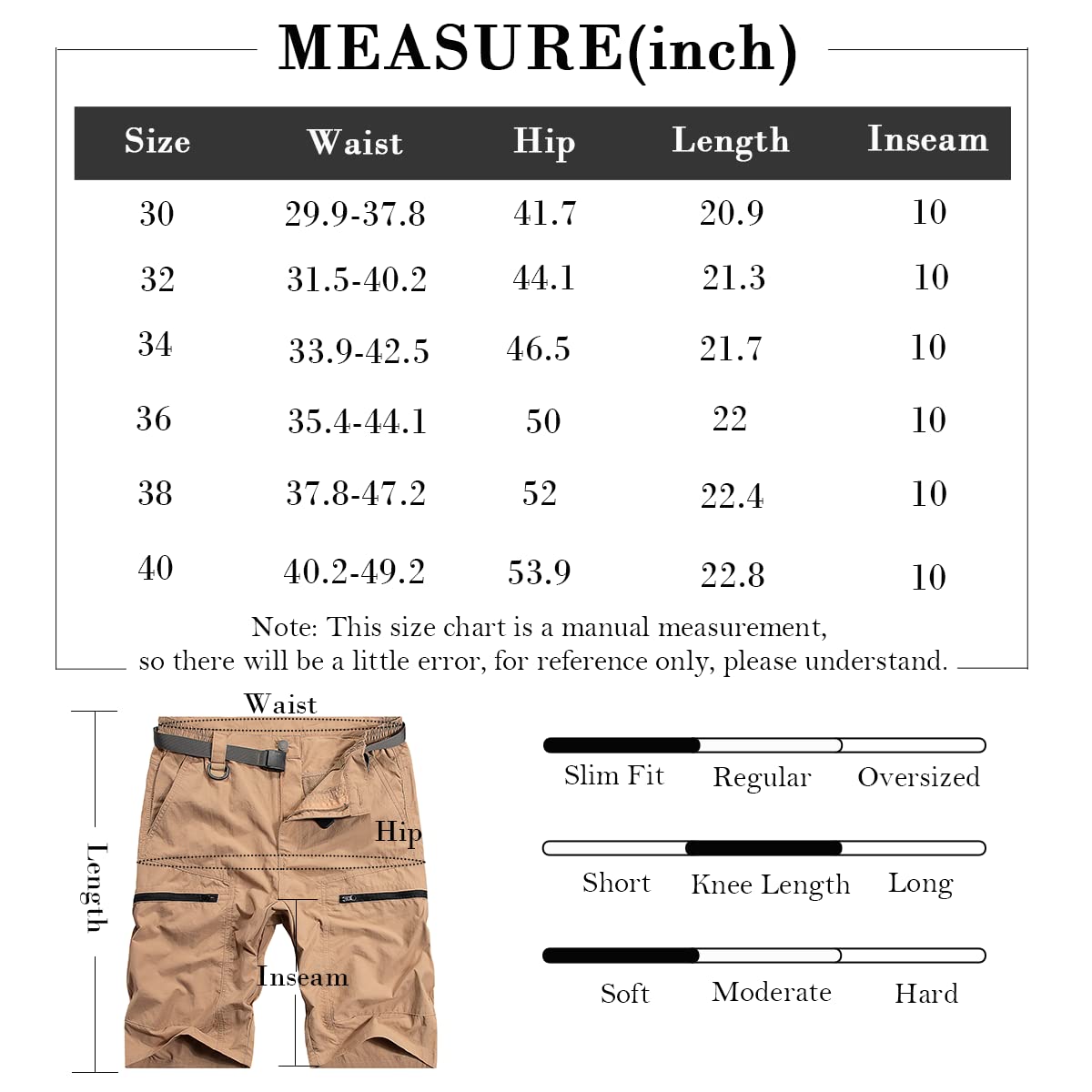 Msmsse Men's Hiking Cargo Shorts Quick Dry Outdoor Work Tactical Shorts with Multi Pockets for Fishing Army Green US 34