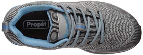 Propét Women's Petra Hiking Shoe, Light Grey/Light Blue, 6.5 Medium