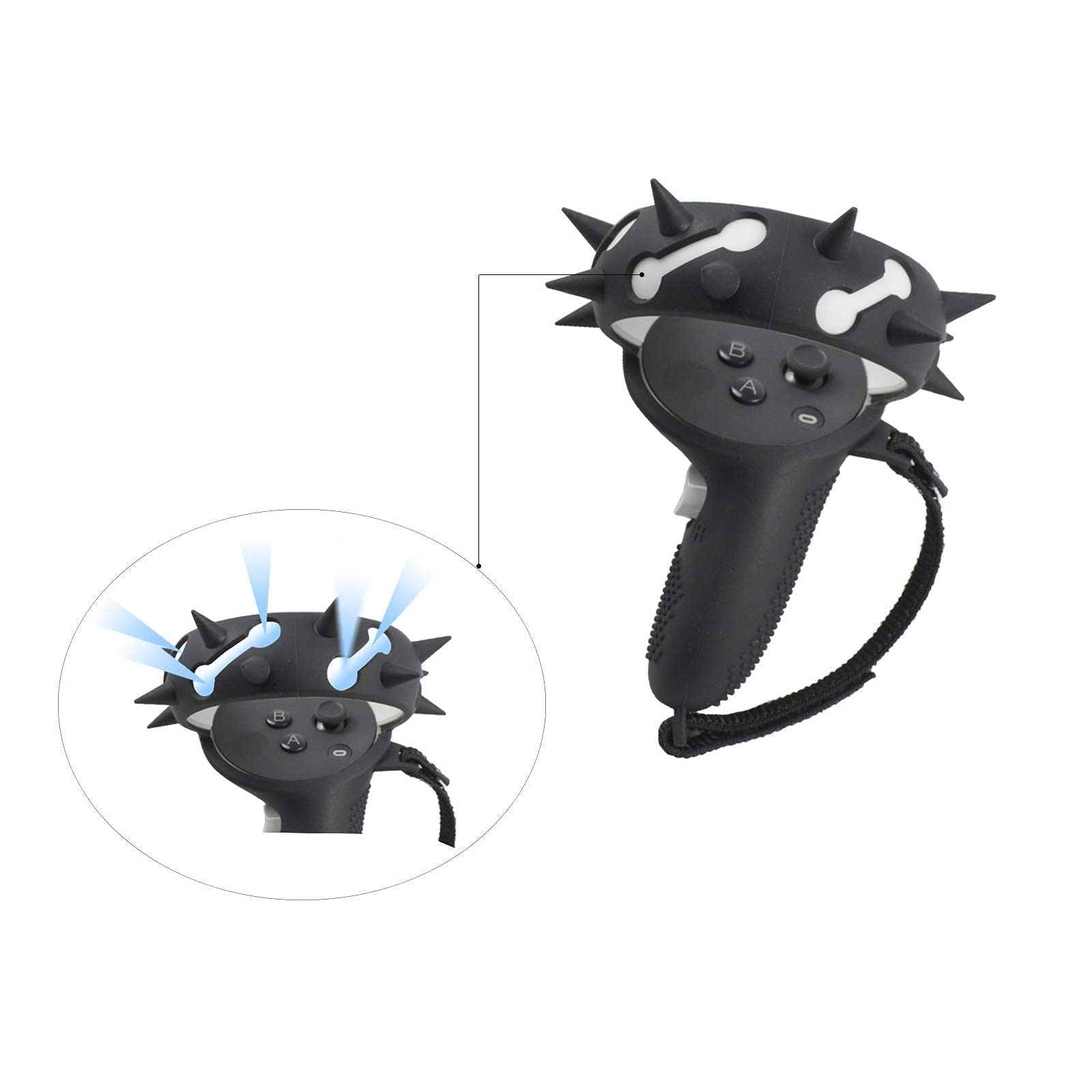 Touch Controller Grip Cover, Wall Mount Storage Stand Hook Compatible for Quest 2