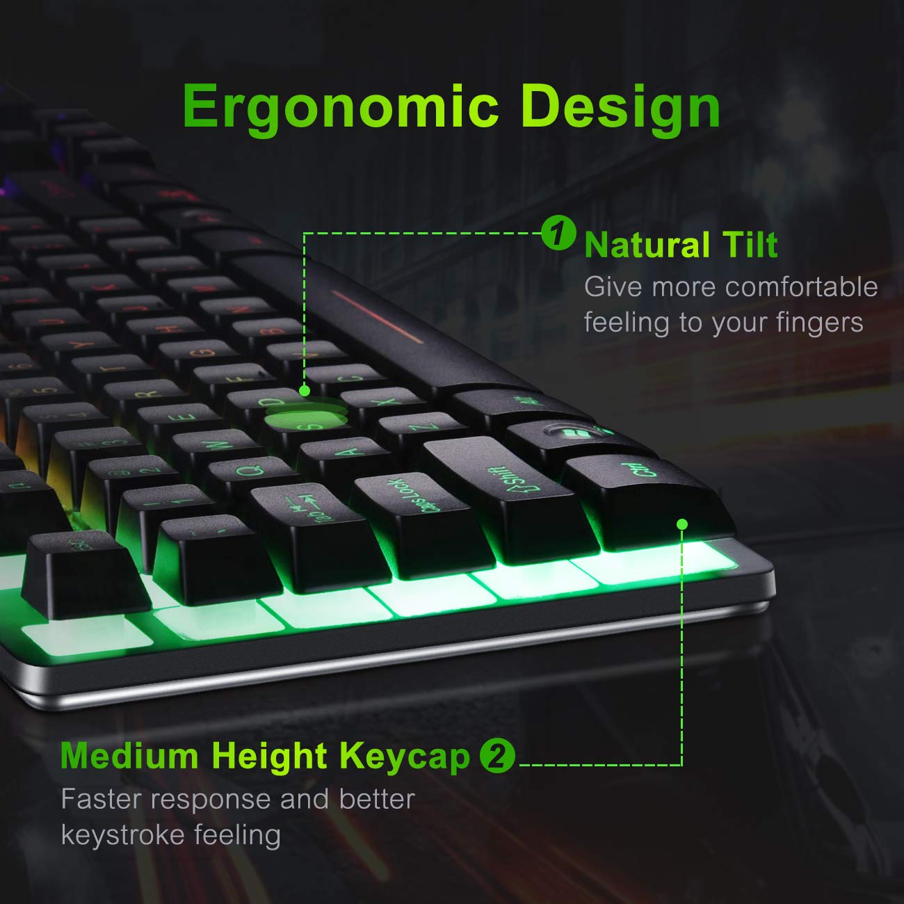 RGB Gaming Keyboard USB Wired Gaming Keyboard with Dedicated Media Controls, Multiple Color Rainbow LED Backlit, Spill-Resistant and Durable Design for Desktop, Laptop