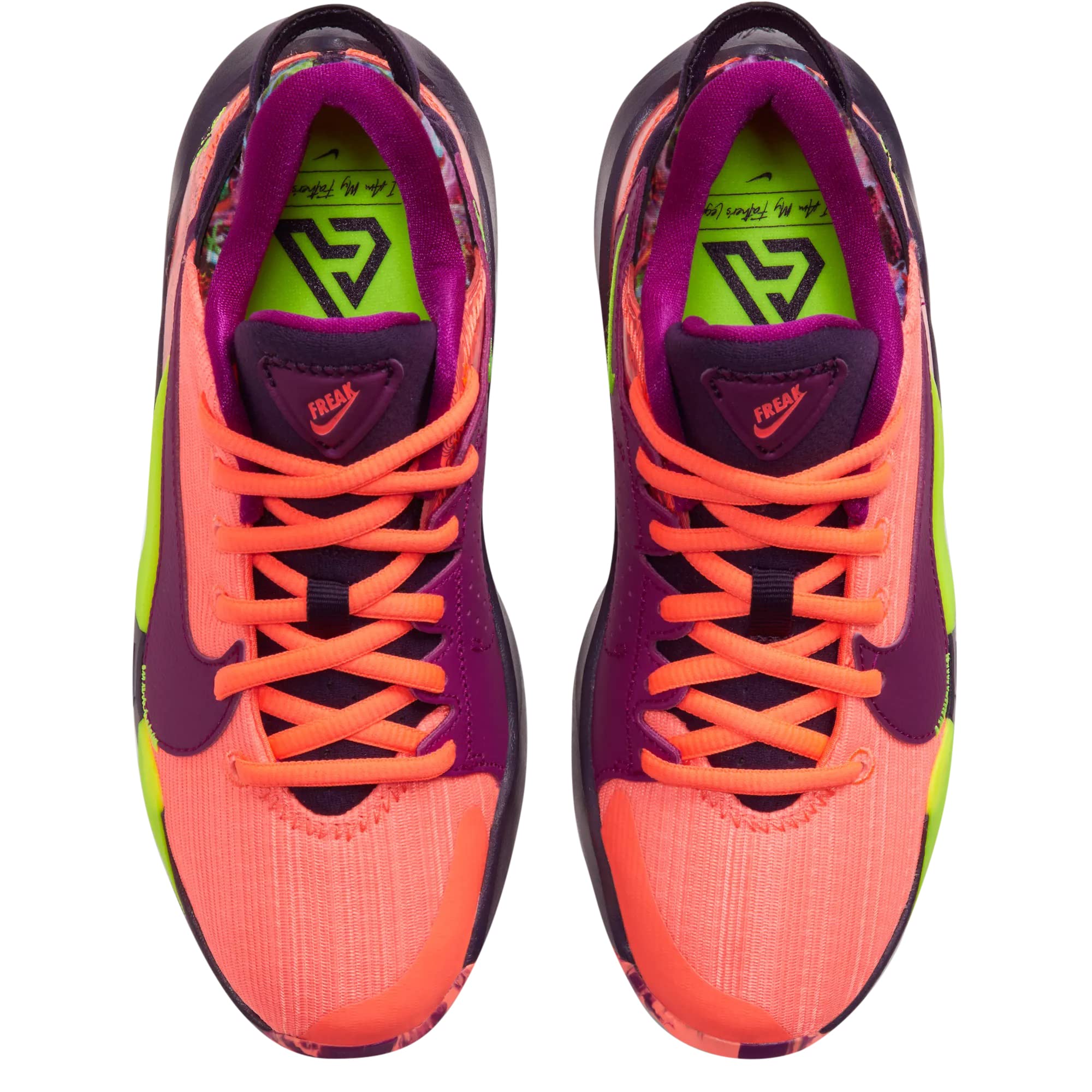 Nike Big Kid's Zoom Freak 2 SE Bright Mango/Red Plum-Volt (CZ4177 800) - 5