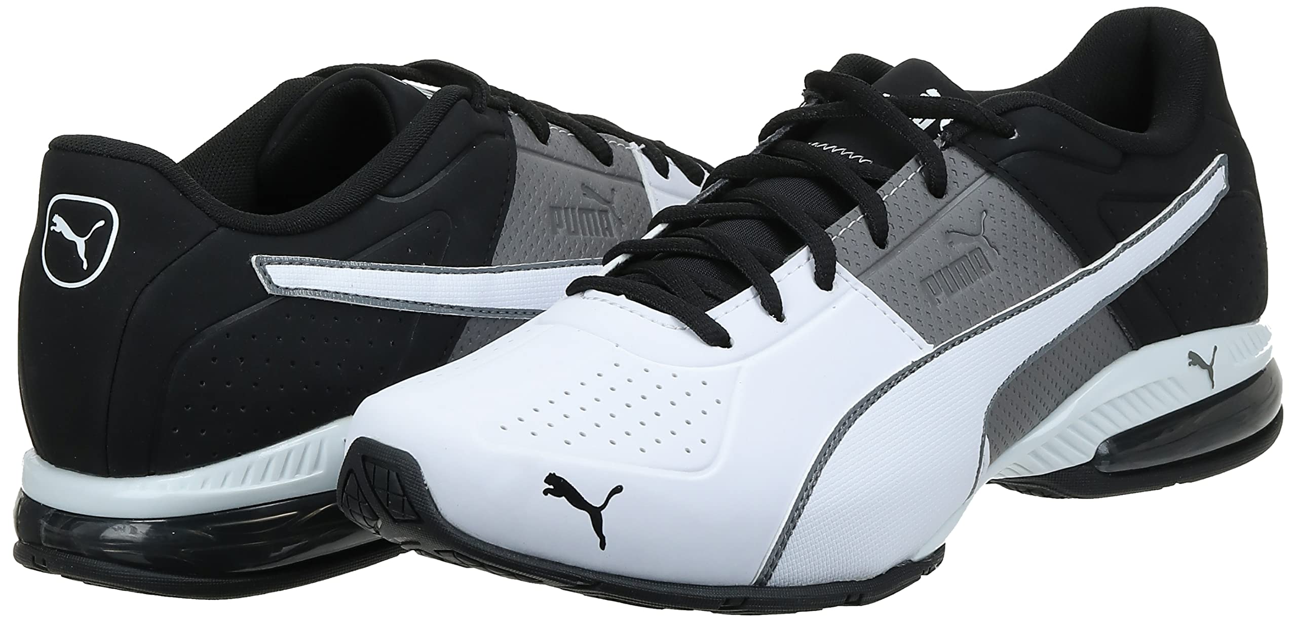 PUMA Mens Cell Surin 2 Cross Trainer, MATTE Charcoal Gray-PUMA Mens White, 11