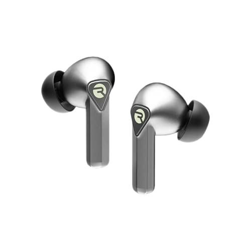 Raycon The Gaming Bluetooth True Wireless Earbuds with built in Mic, low latency, 31 Hours of Battery, Charging Case with Talk, Text, and Play, Bluetooth 5.0 (Jet Silver)