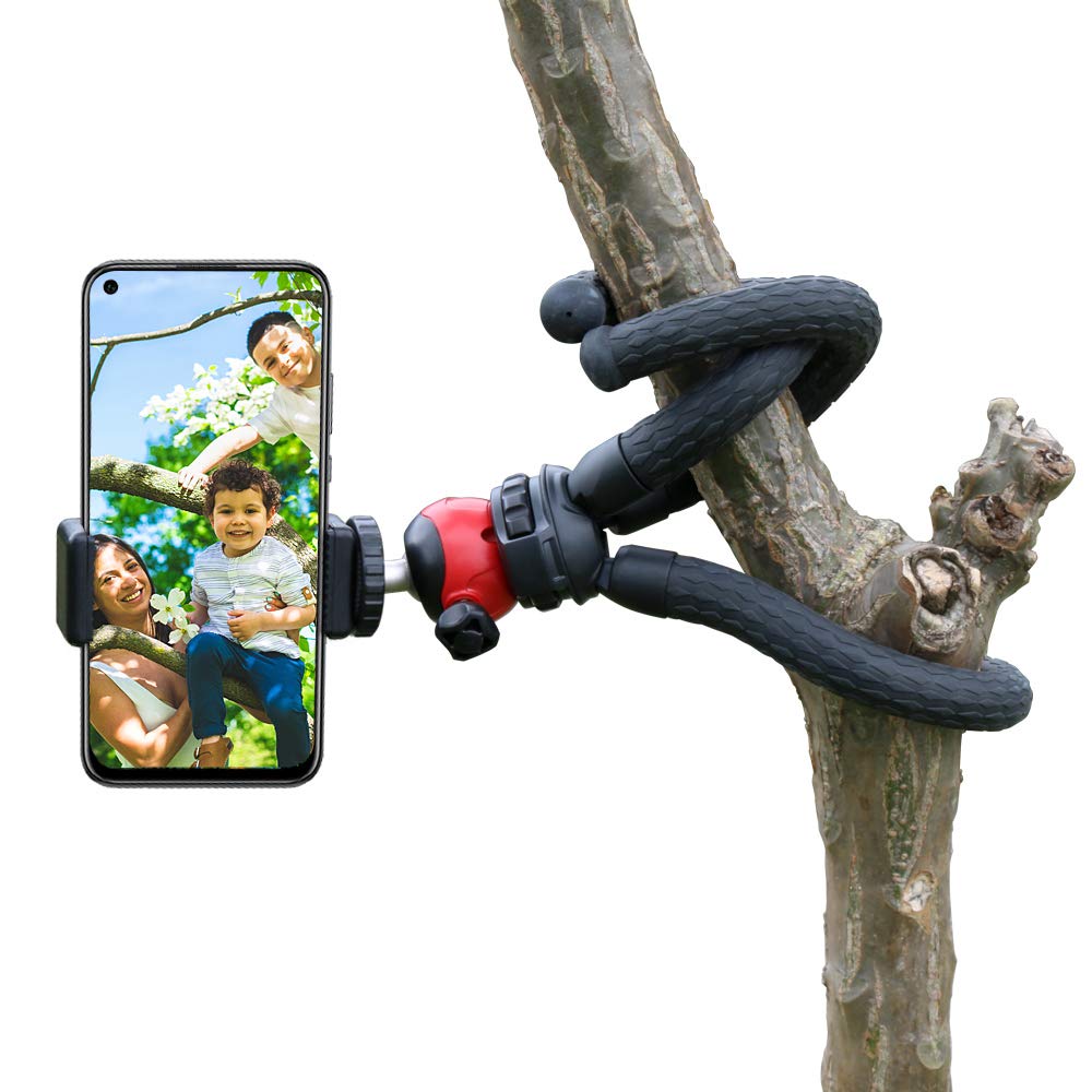 Phone Tripod, Octopus Tripod Stand with Flexible Legs, Phone Holder and Wireless Remote, Suit for Cell Phone/DSLR Camera/GoPro/Fill Light/Webcam for Selfies/Vlog/Live Streaming/Photography