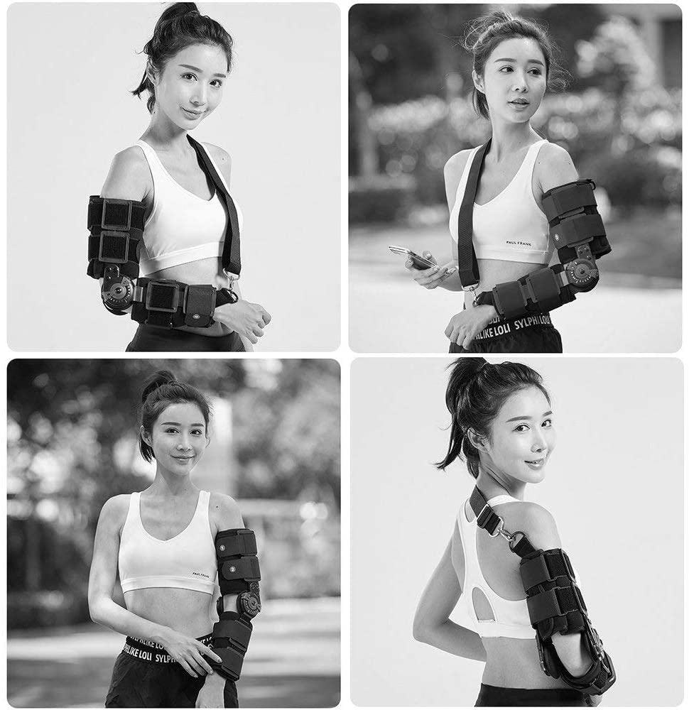 TSUSF Hinged Elbow Brace Elbow Immobilizer For Injuries Sprained Elbows Tendonitis Arthritis And Other Sports Injuries