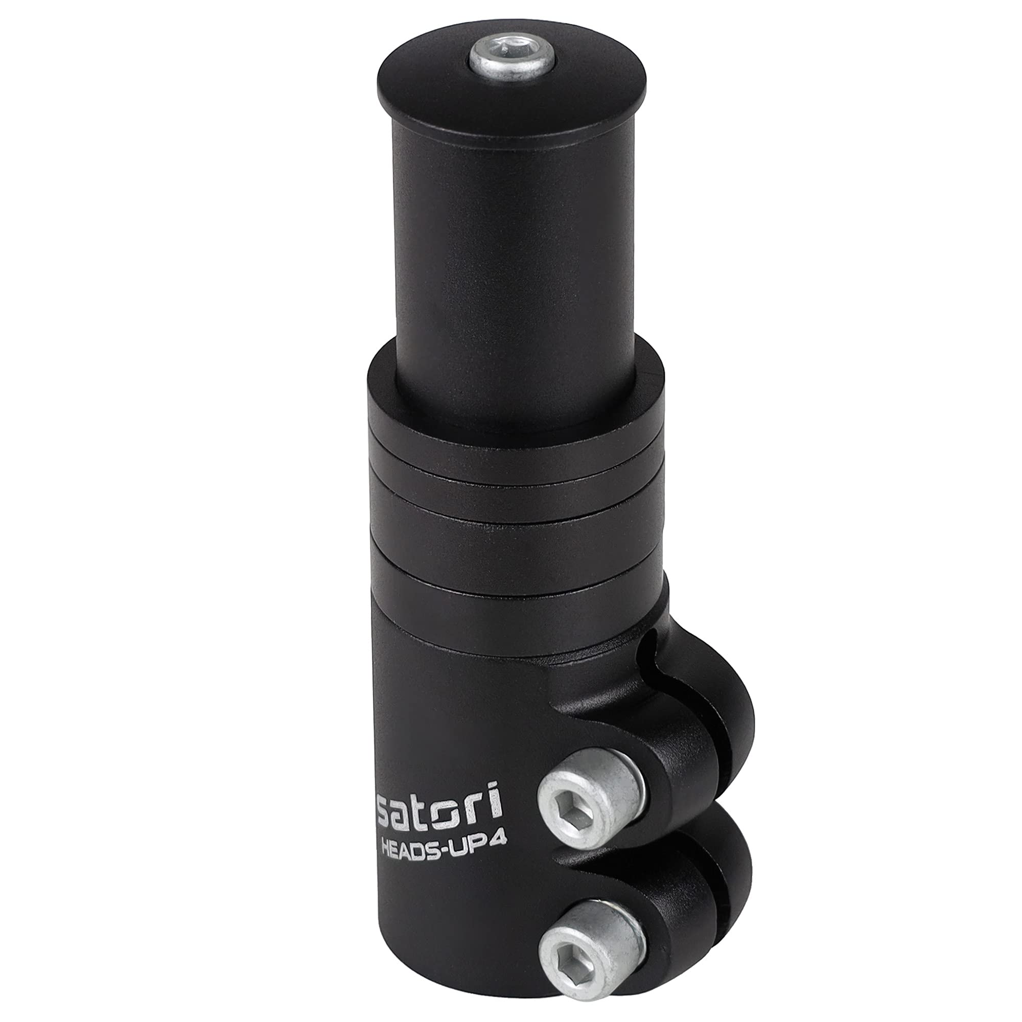 Satori Heads-UP4 Bicycle Stem Riser 1-1/8" - Adjustable Handlebar Height Extension - Mountain Bike Fork Stem Extender Raise