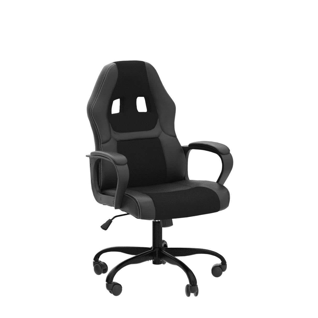 Office Chair Ergonomic Executive Desk Chair,Racing PC Gaming Chair with Lumbar Support, Comfortable Mesh Home Computer Chair High Back Leather Swivel Task Chair for Adults, White