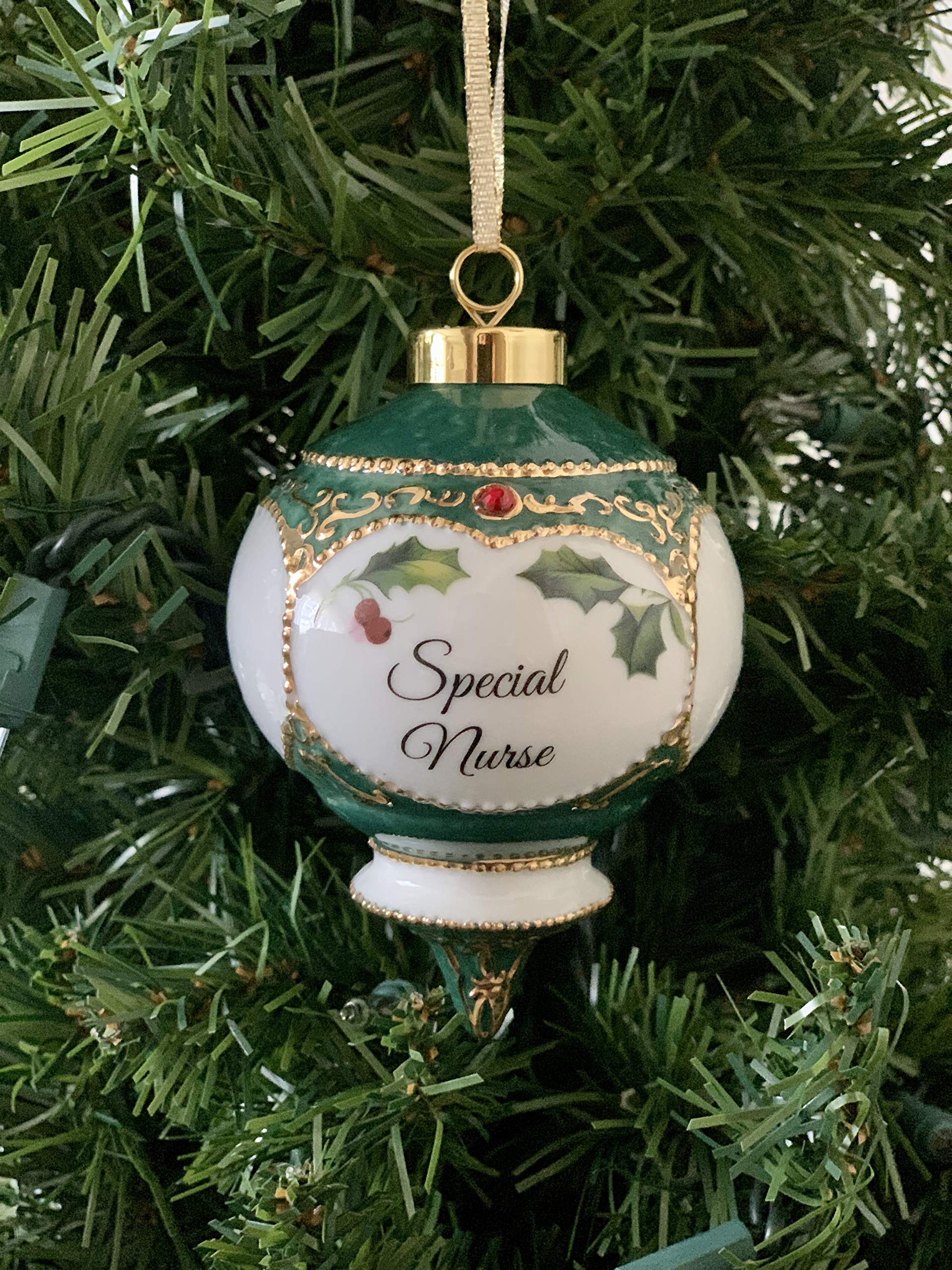 Special Nurse Victorian Ball Hanging Holiday Ornament - Perfect Thank You Gift for Nurse/Caretaker for Christmas